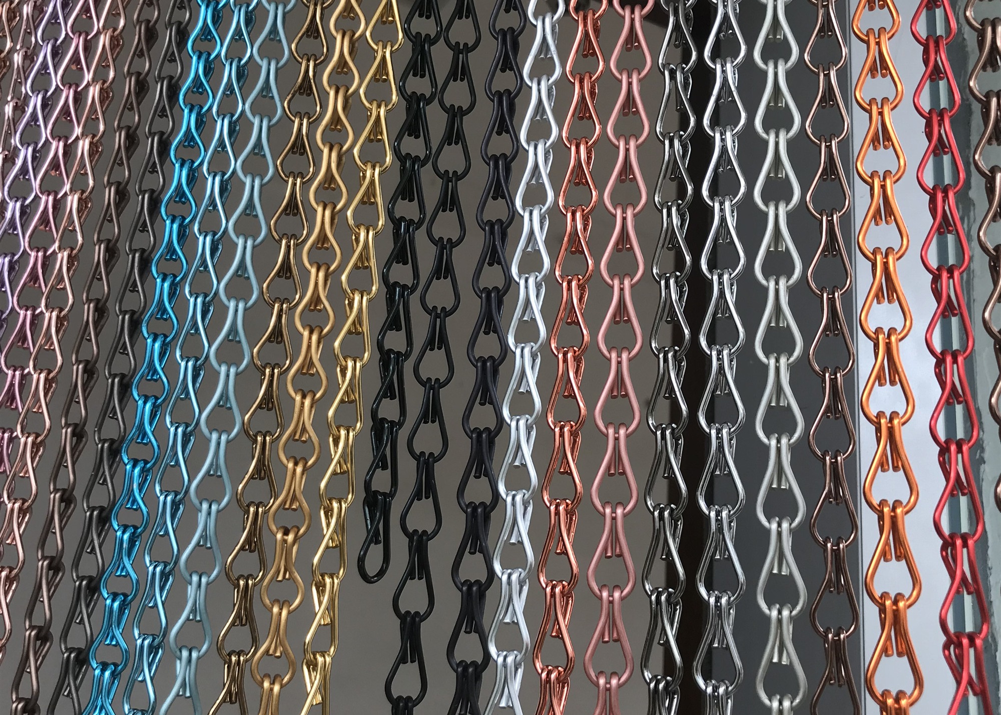 12mm hole Decorative Wire Mesh / Aluminum Chain Link Fence Plain Weave